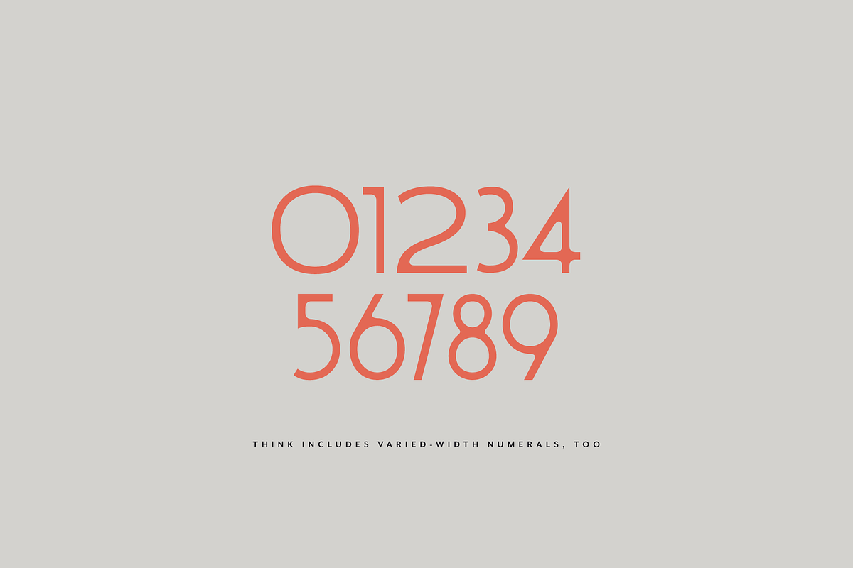 Think Sans - A Varied-Width Font, a Sans Serif Font by Up Up Creative