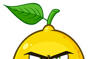 Angry Yellow Lemon Fruit, a Food Illustration by HitToon