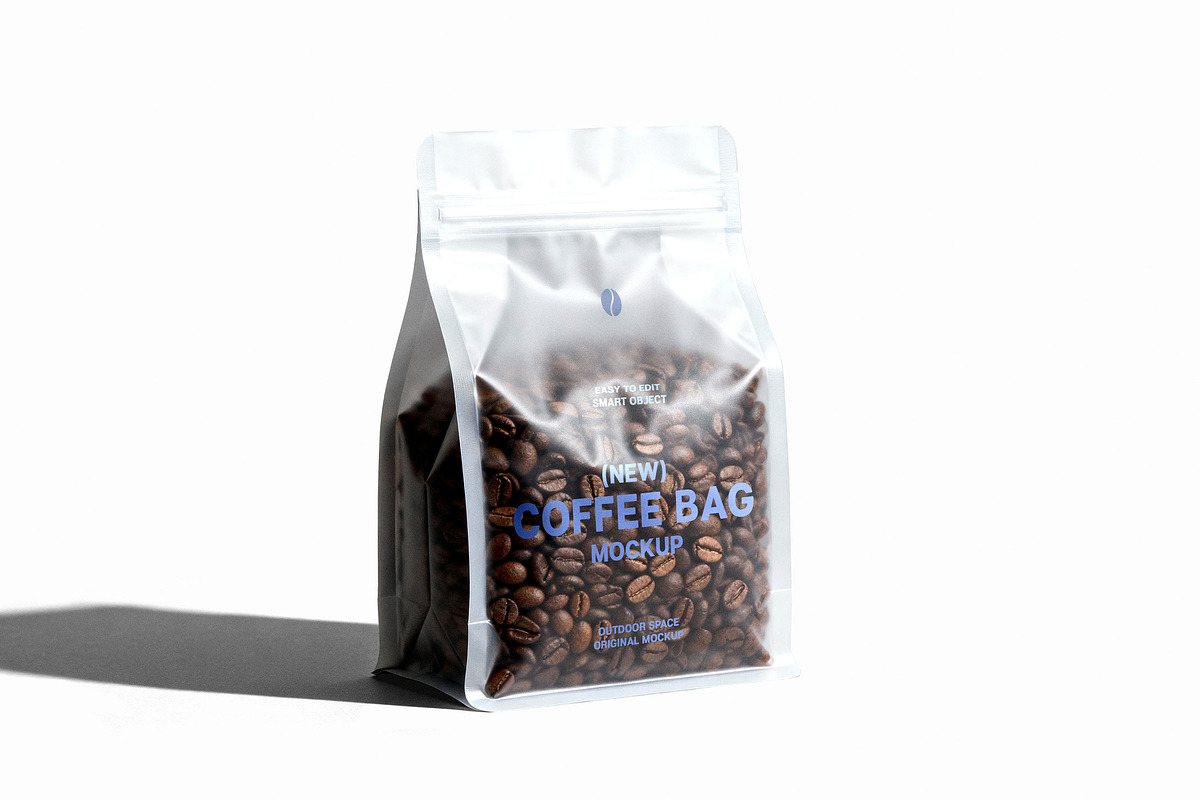 Isolated Coffee Pouch Mockup, a Product Mockup by Design Squad