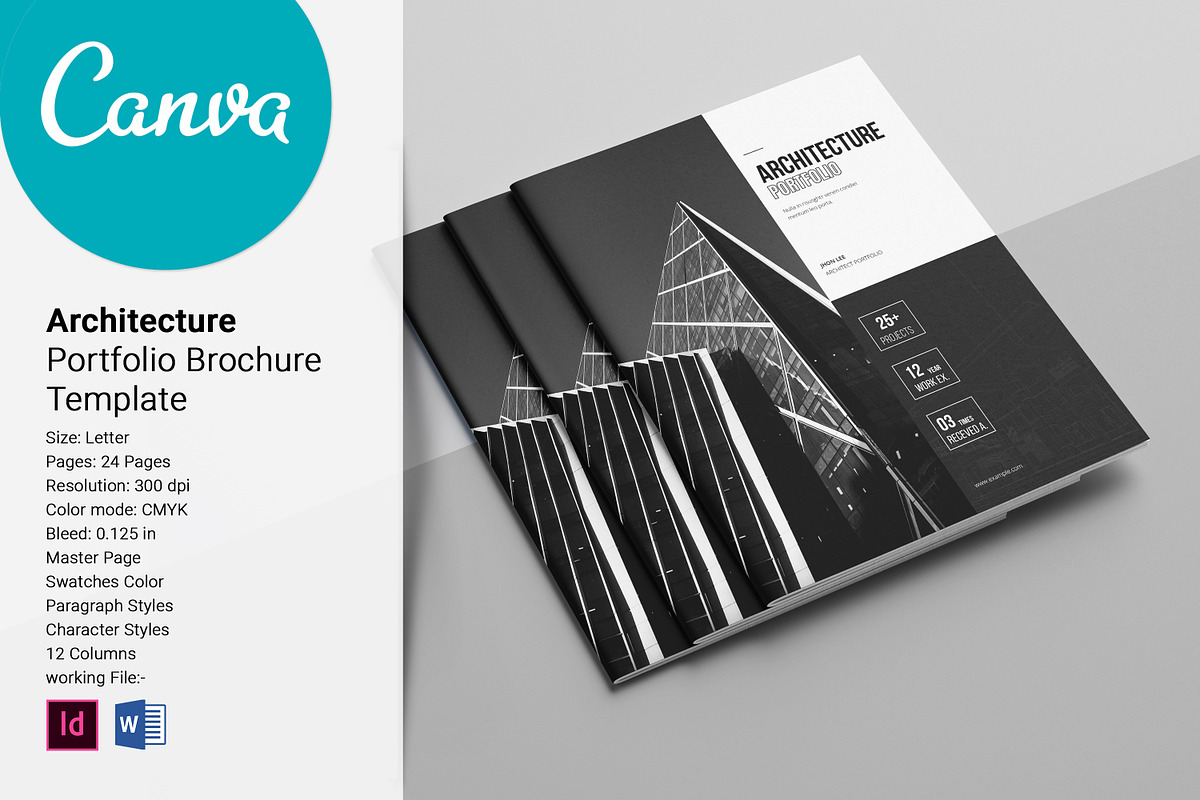 Architecture Portfolio Brochure, a Brochure Template by crazyOWL
