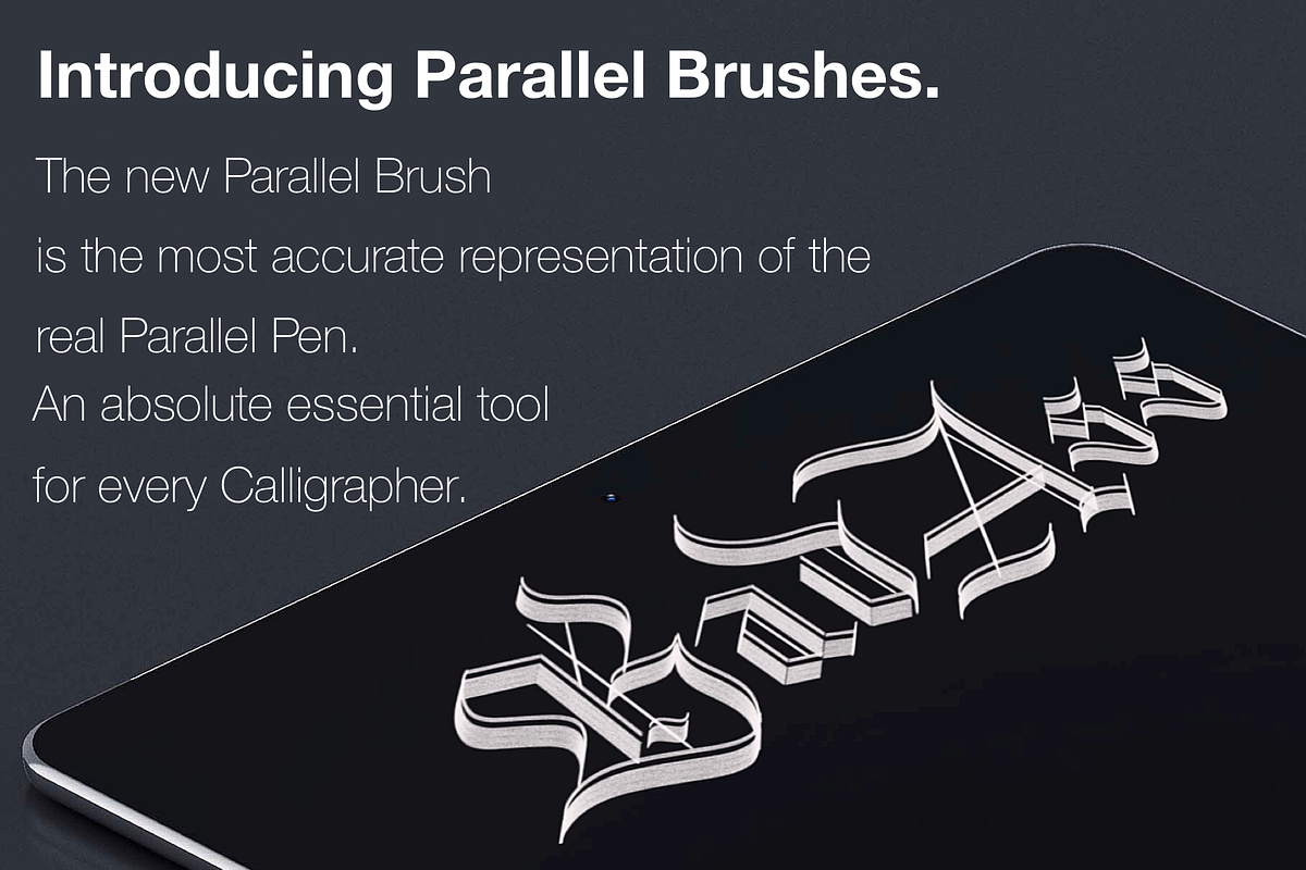 Procreate Parallel Pen!, a Brush Add-On by Calligraphy DK