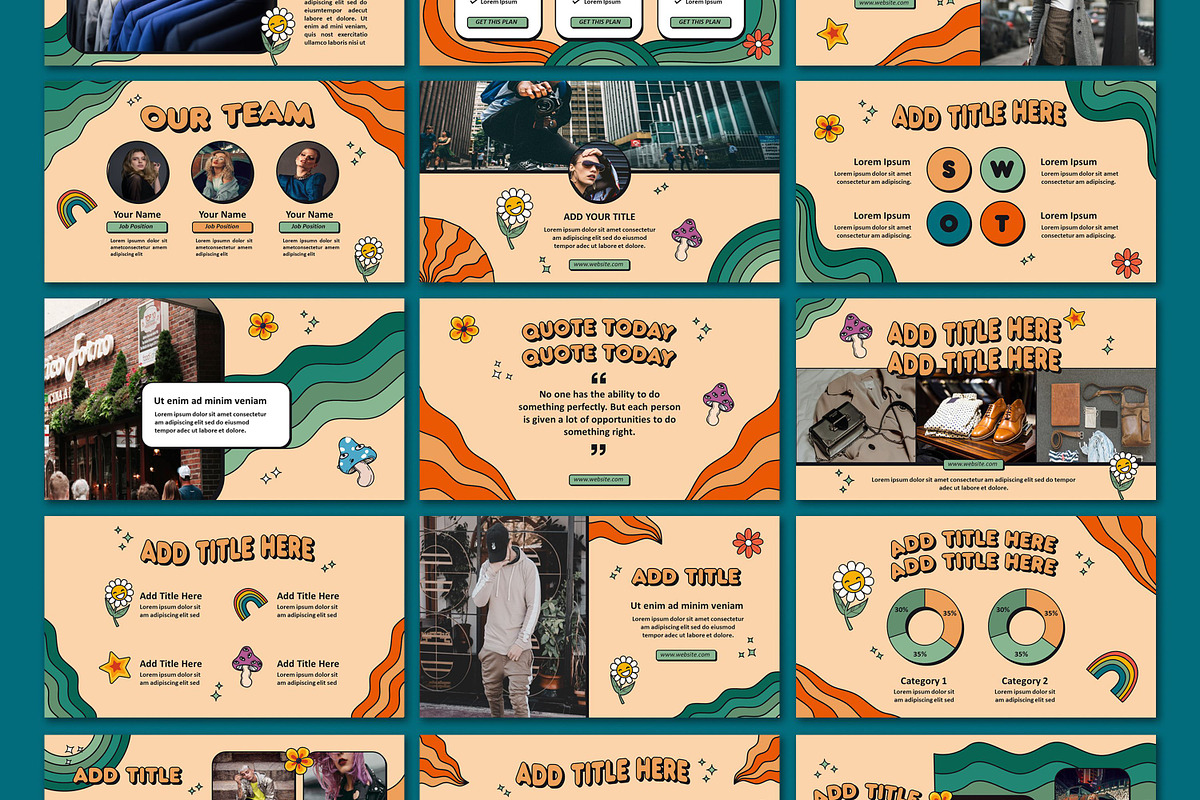 Retro 70's Powerpoint Template 2023, a Presentation Template by SKY ...