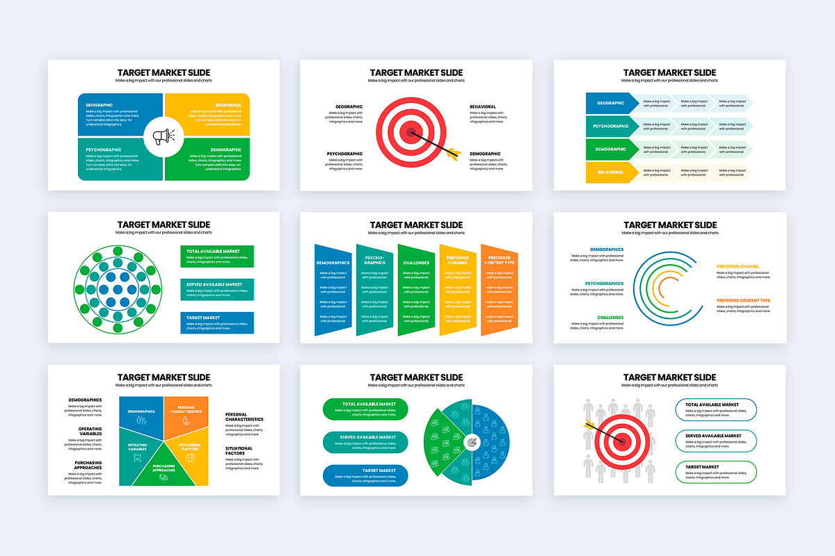 Target Market Powerpoint Slides, a Presentation Template by Slidesmash