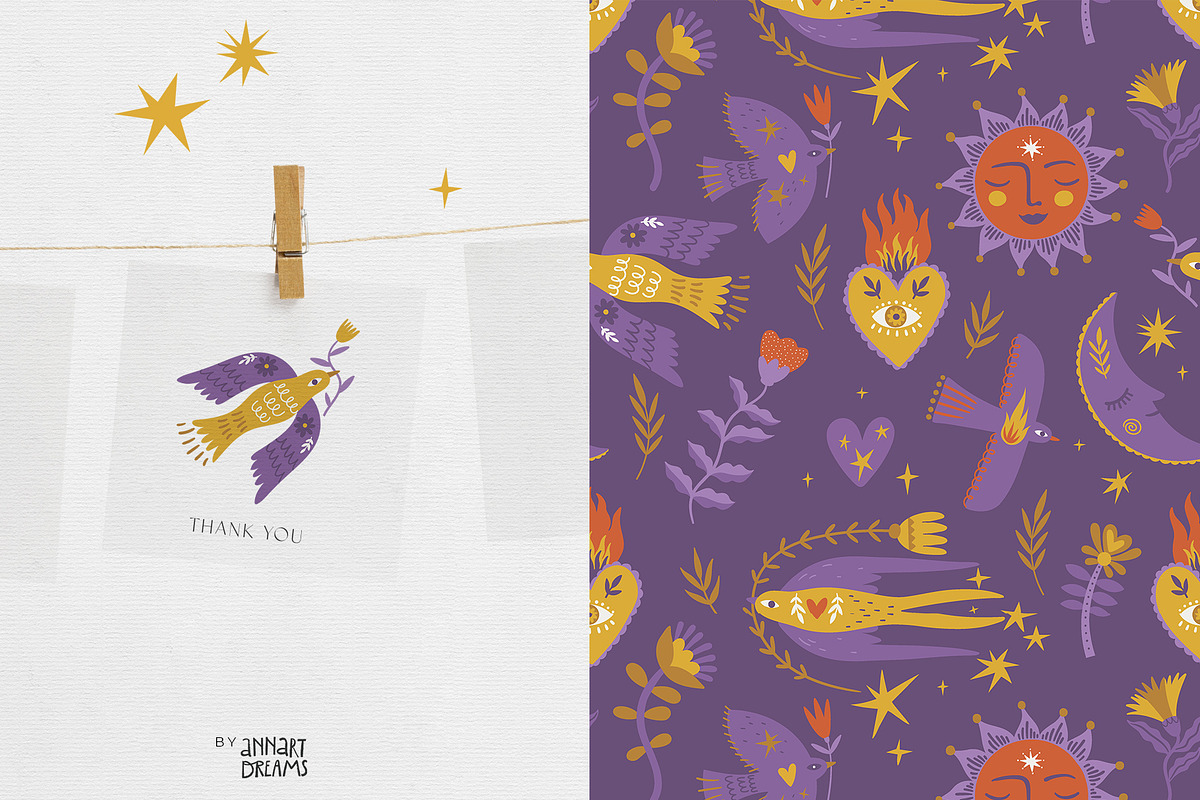 Magic Heart. Collection for lovers, an Animal Illustration by annartdreams
