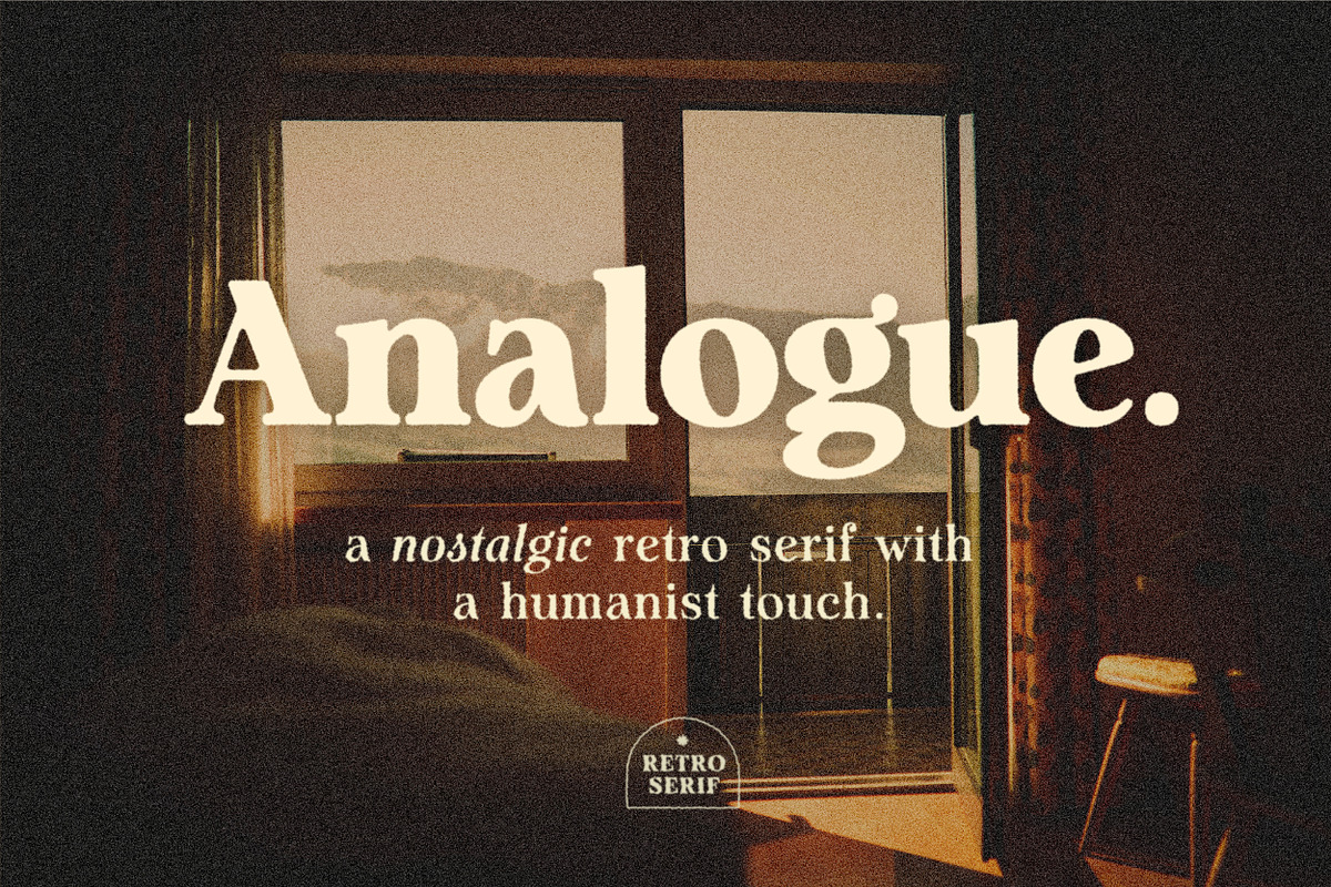 Analogue - Humanist Retro Serif, a Serif Font by Harmonais Visual