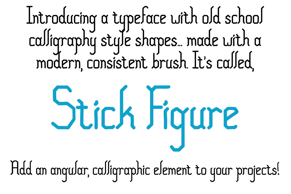 Font Stick Figure Calligraphy Lines, a Serif Font by PageLightStudios
