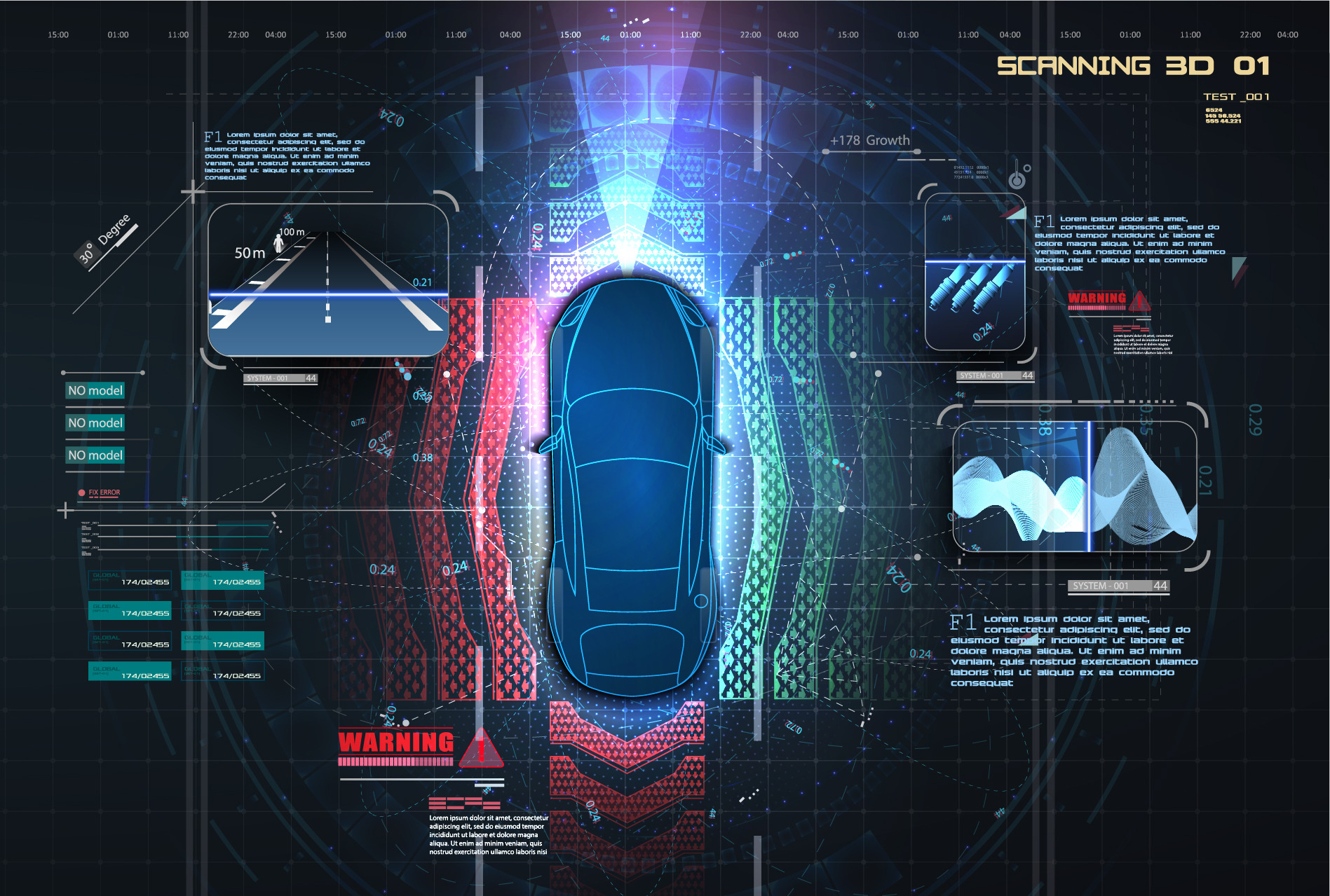 Driver assistance. Smart Car. HUD UI, a Background Graphic by ZinetroN