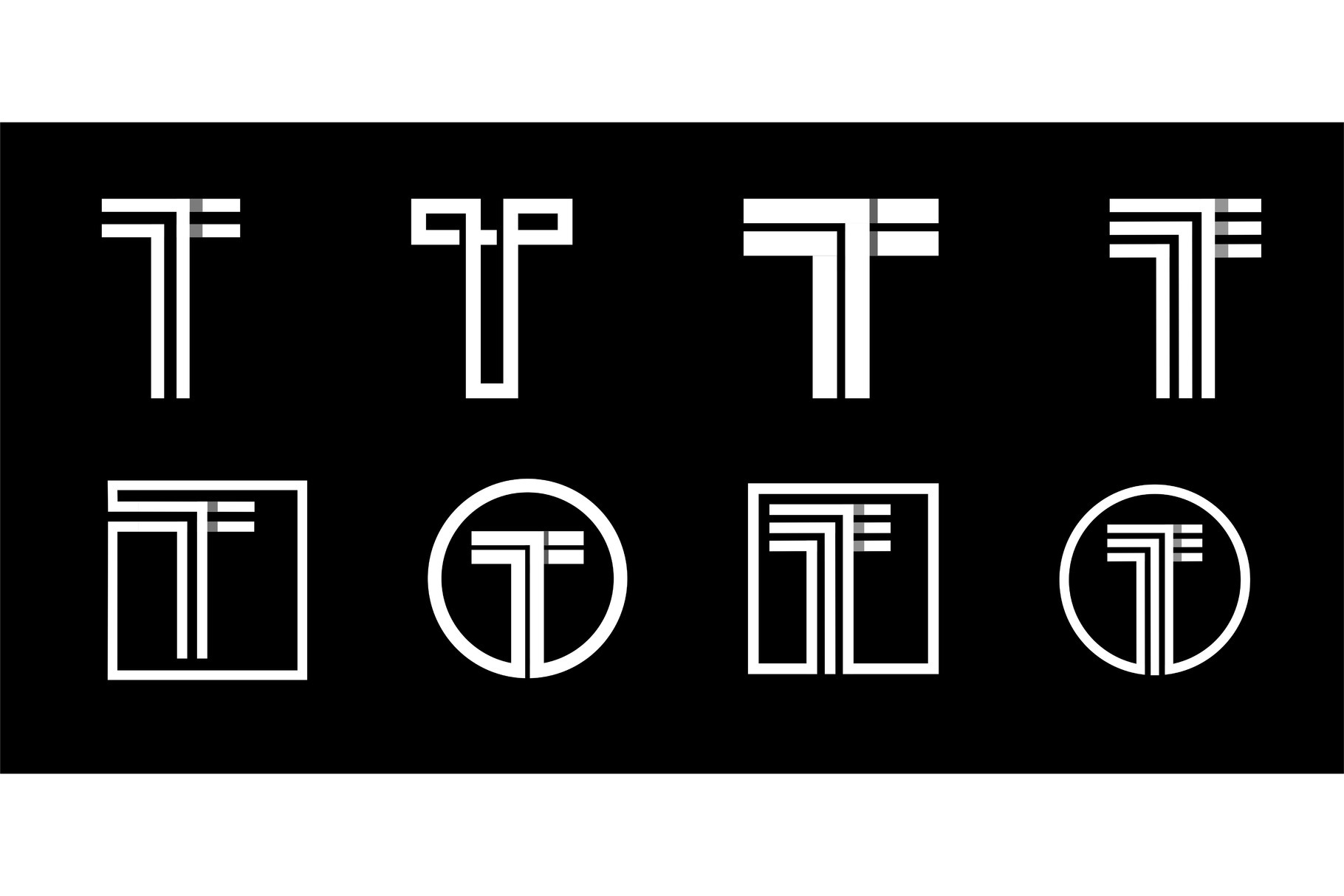 Letter T. Modern set for monograms, | Decorative Illustrations ...