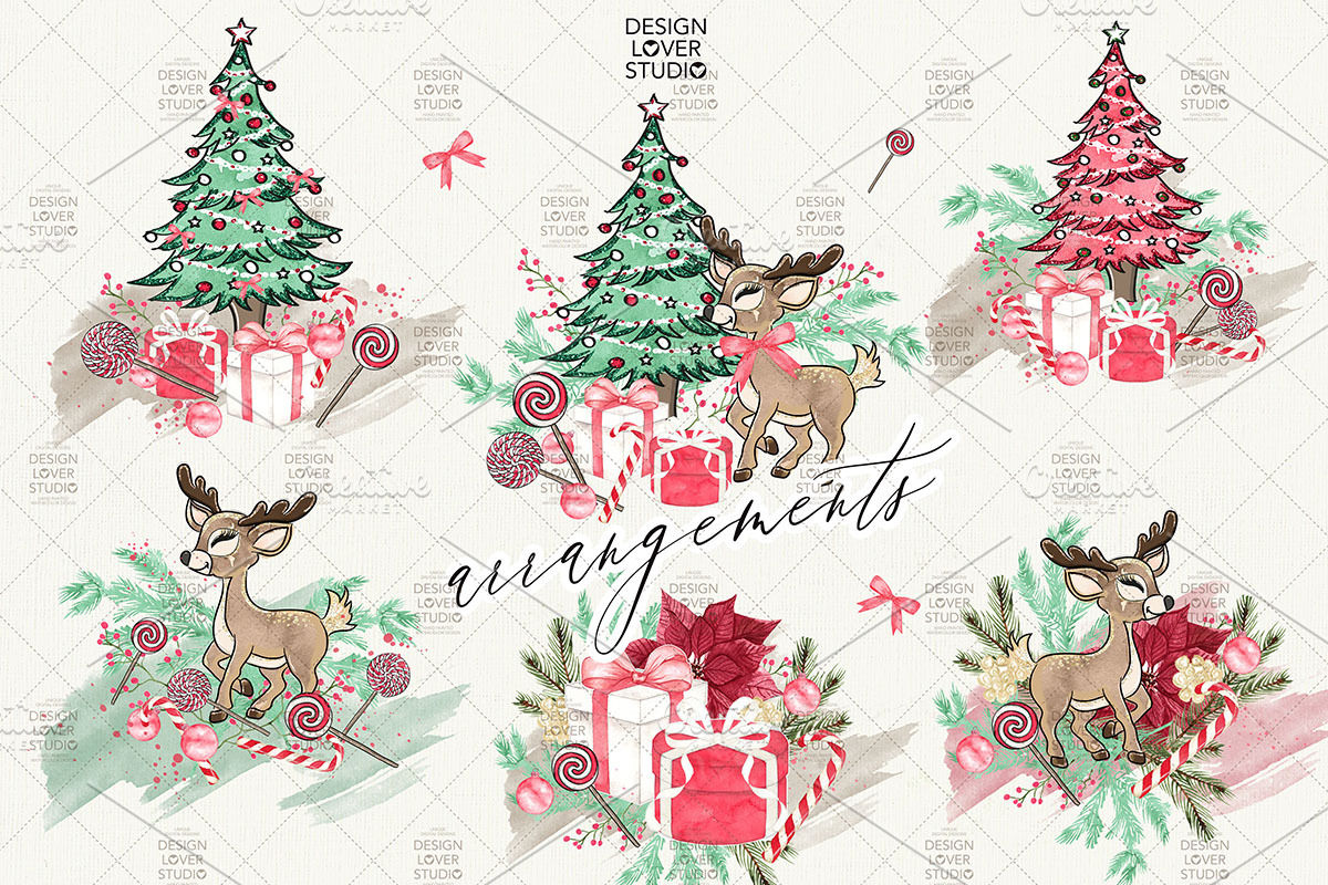 -50% Christmas Doe design, an Animal Illustration by designloverstudio