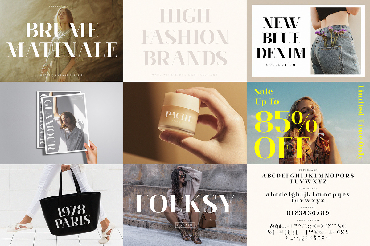 The Modern & Unique Font Bundle #02, a Serif Font by Prioritype Co