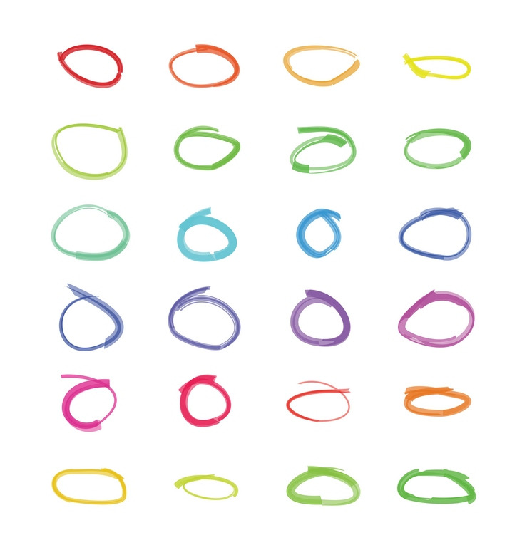 Vector marker circle set, an Outline Icon by Microvector