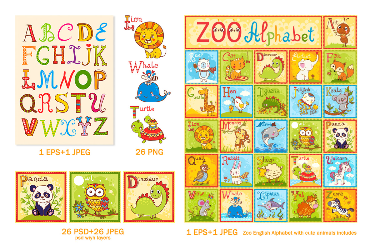Zoo Alphabet. Alphabet Animals, an Animal Illustration by IrinaSmirnova
