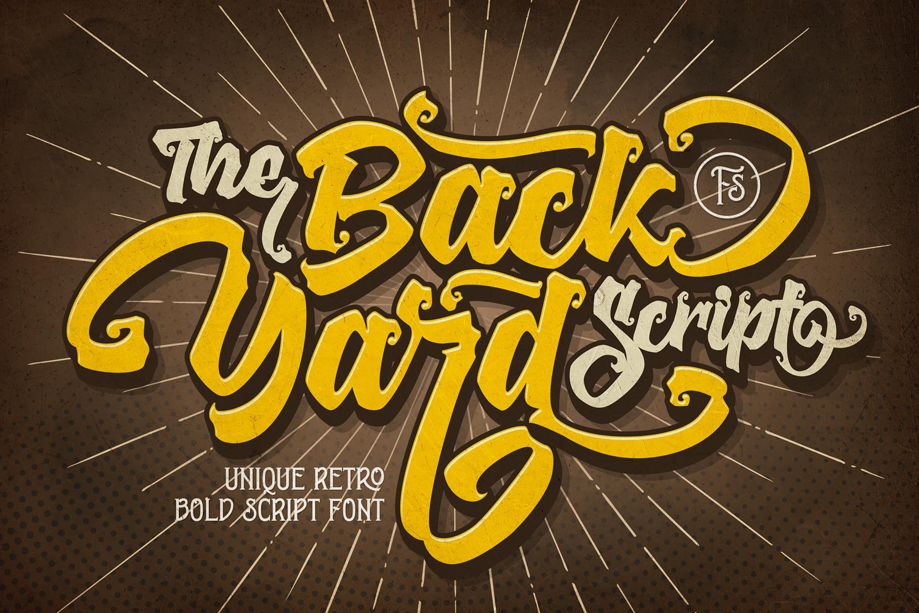 The Backyard - Retro Bold Script, a Script Font by figuree studio