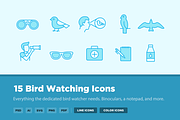 15 Bird Watching Icons, an Icon by Creative VIP