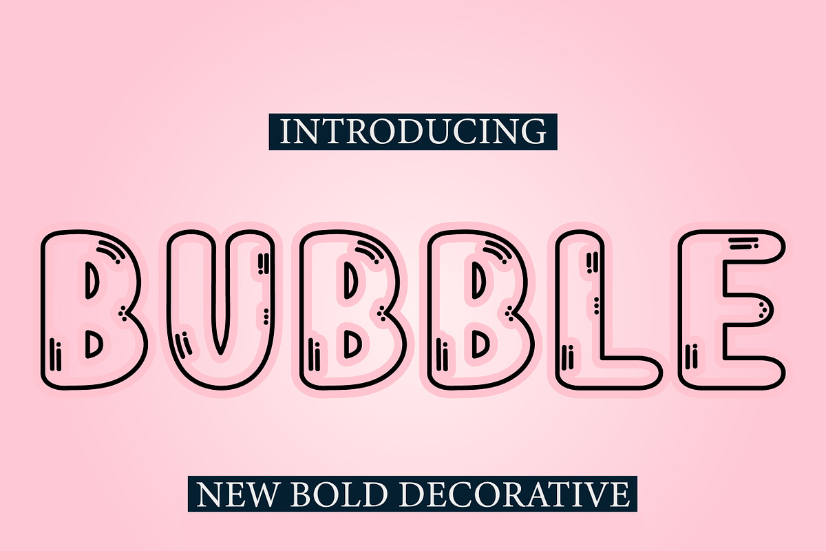 Bubble Outline Decorative font, a Serif Font by MaxArt Foundry
