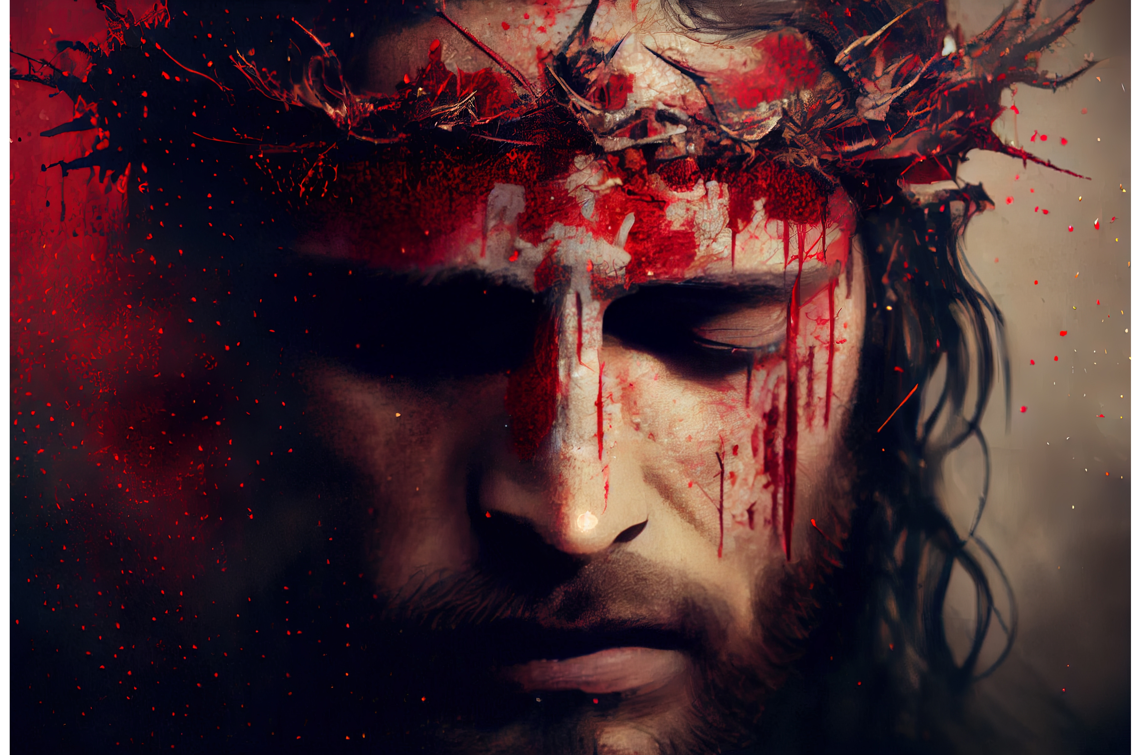 Face of Jesus Crist, a Person Illustration by Neirfy