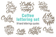 Coffee lettering set, a Decorative Illustration by Nadya Asaturyan