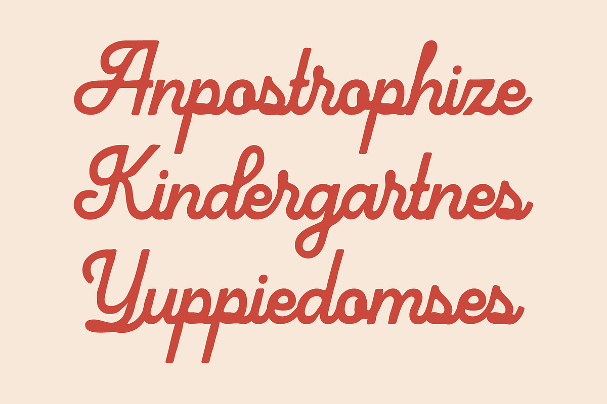 Rough script font Laqula