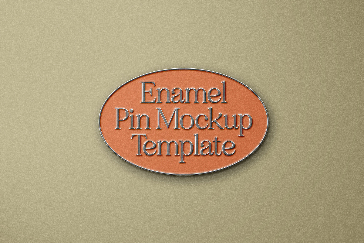 Enamel Pin Mockup, a Product Mockup by pixelbuddha.net