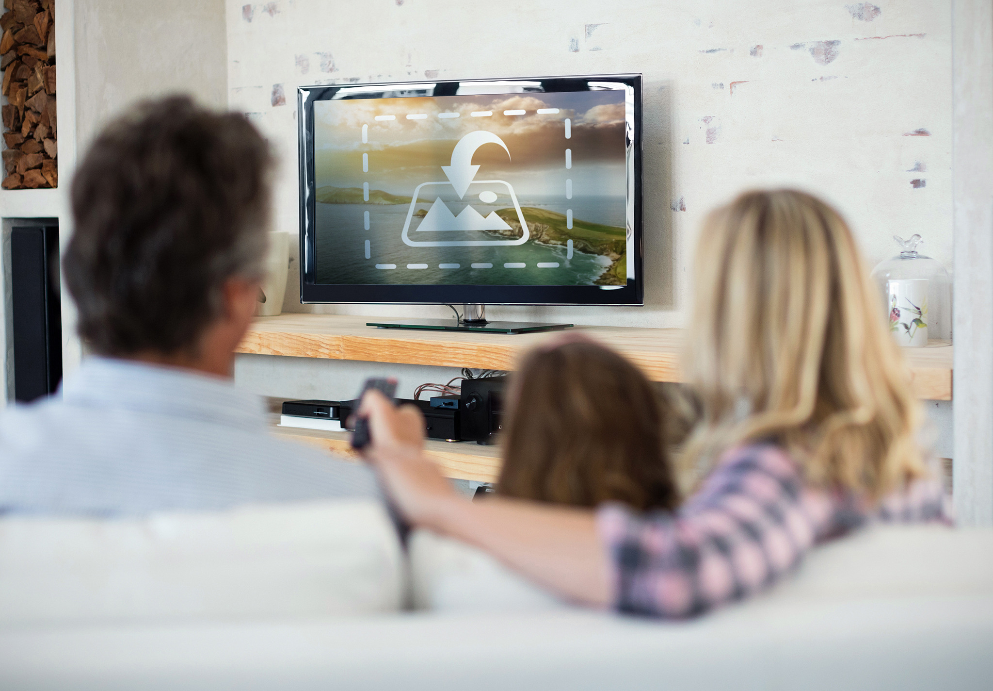 Family Watching Tv Mockup, a Templates & Theme by wavebreak
