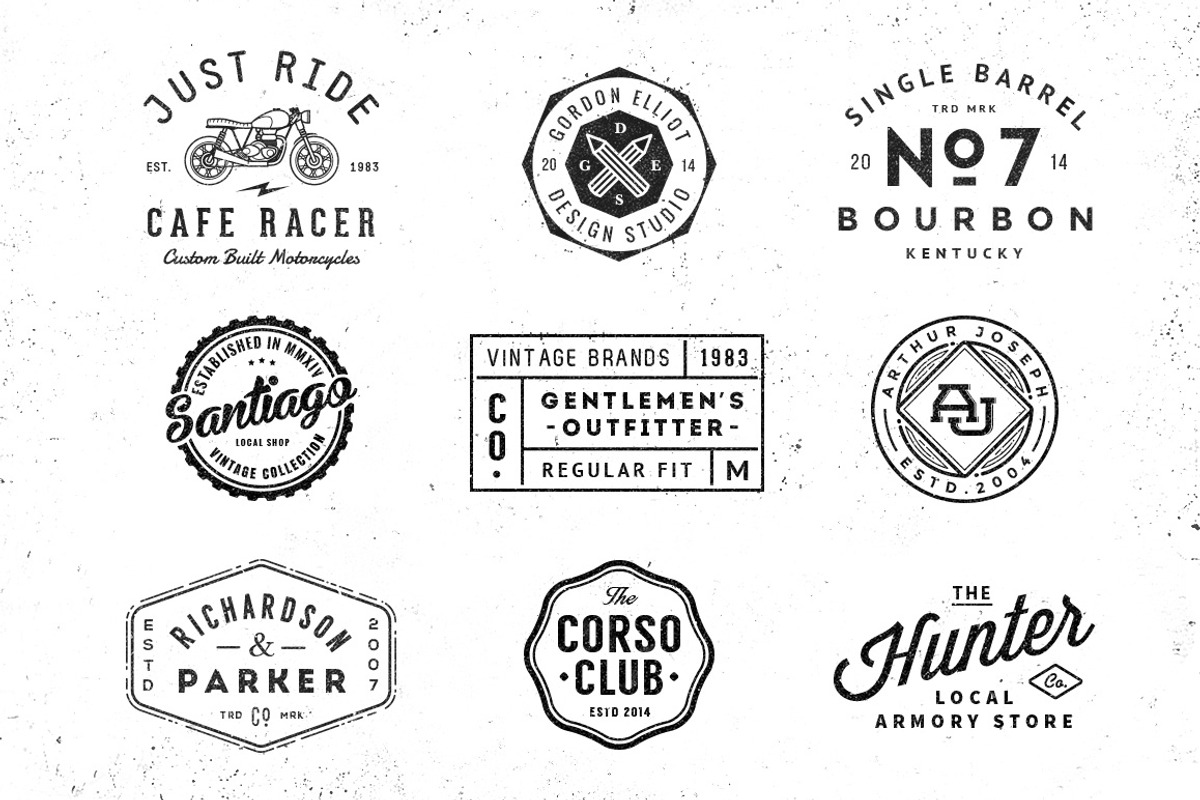 10 Logo/Badge Templates Vol.1, a Branding & Logo Template by GraphicBurger