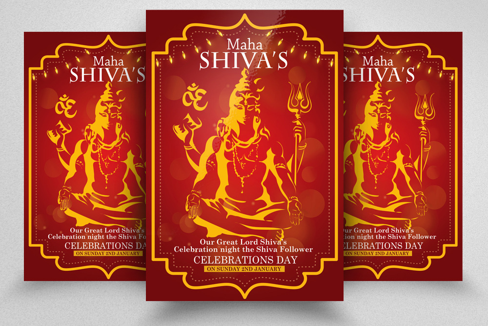 Great Shiva Hindu Lord Flyer, a Flyer Template by Psd Templates