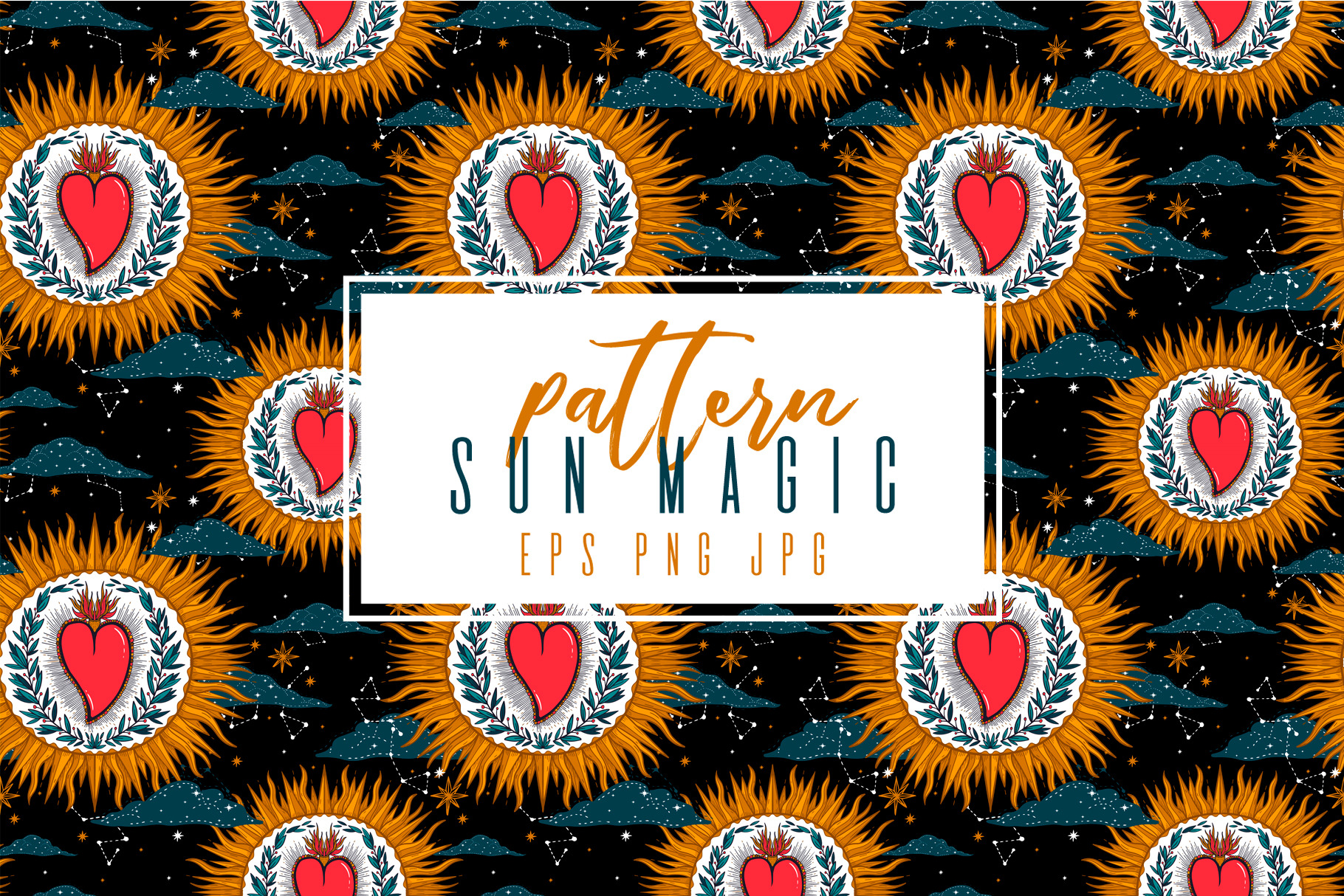 Pattern set - Sun Magic, a Pattern Graphic by Moonflora | Creative Market