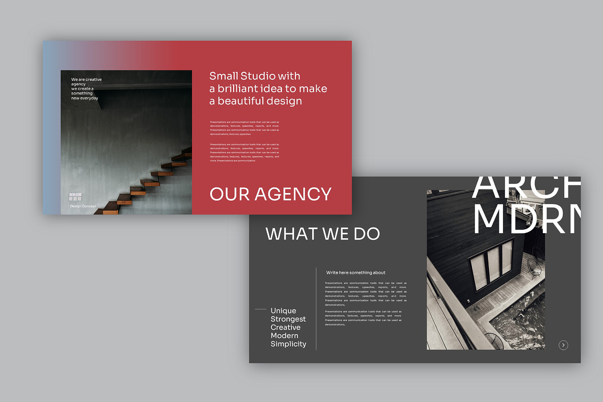Arch Modern Architecture Powerpoint, a Presentation Template by ...