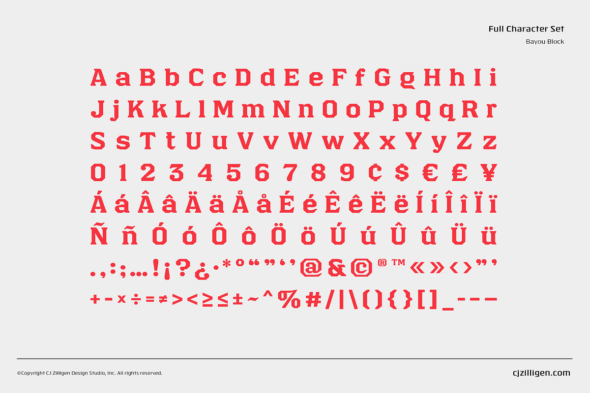 Bayou Block, a Font by VarsityType®