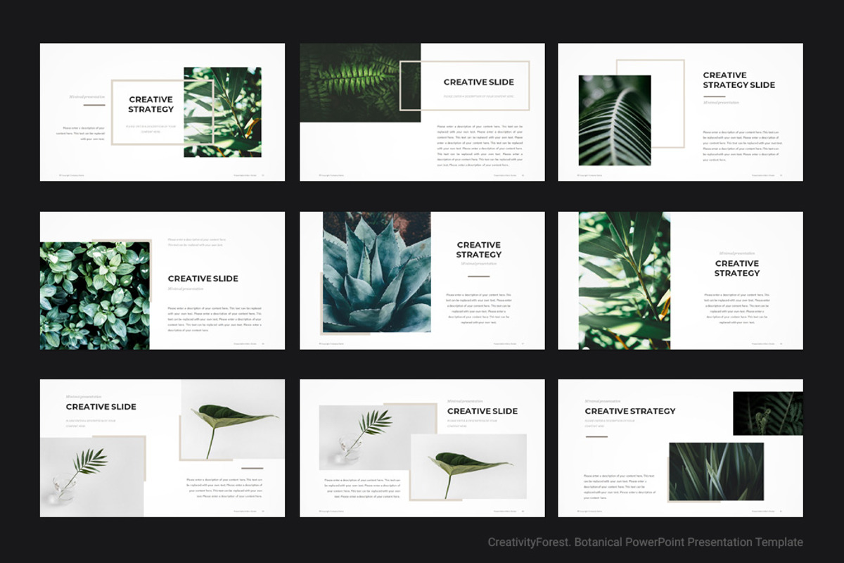 Botanical PowerPoint Template, a Presentation Template by CreativityForest
