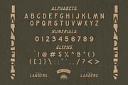 LANDERS DISPLAY TYPEFACE, a Font by Cmptrules