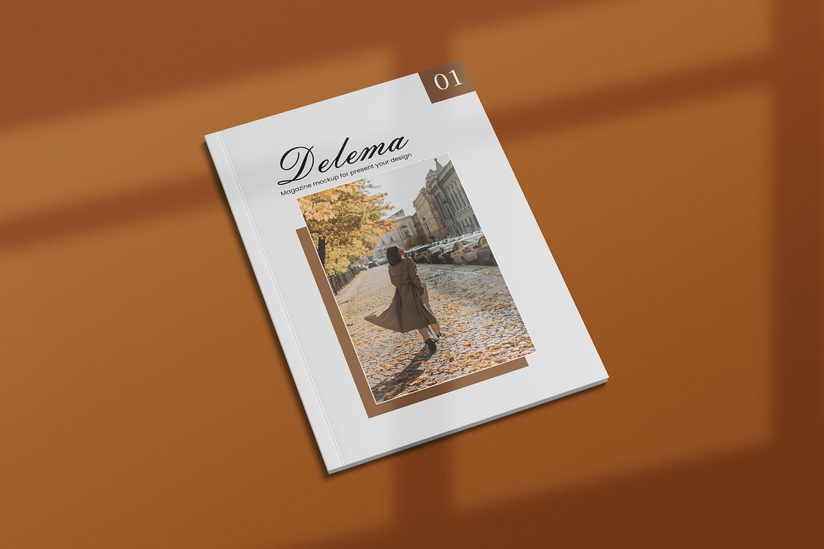 A4 Magazine + Overlay Shadow Mockup