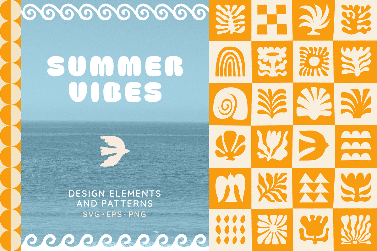 Summer vibes, shapes and patterns, a Graphic by venimo