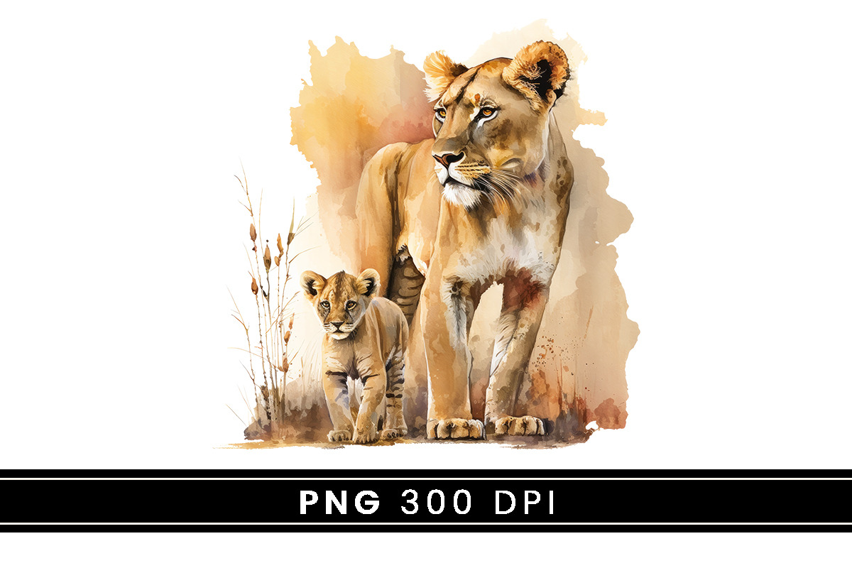 Watercolor Baby Animals with Mom, an Animal Illustration by Design Scotch