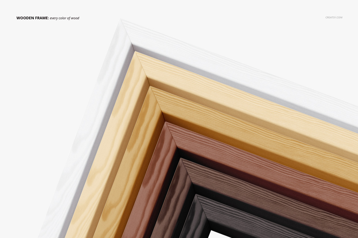 Picture Deep Frame Mockup Set, a Print Template by creatsy5