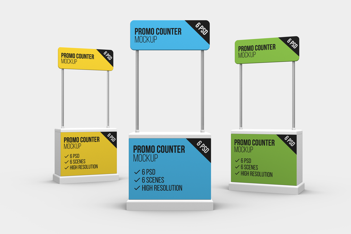 Promotion Counter Mockup, a Mockup by LineSuite