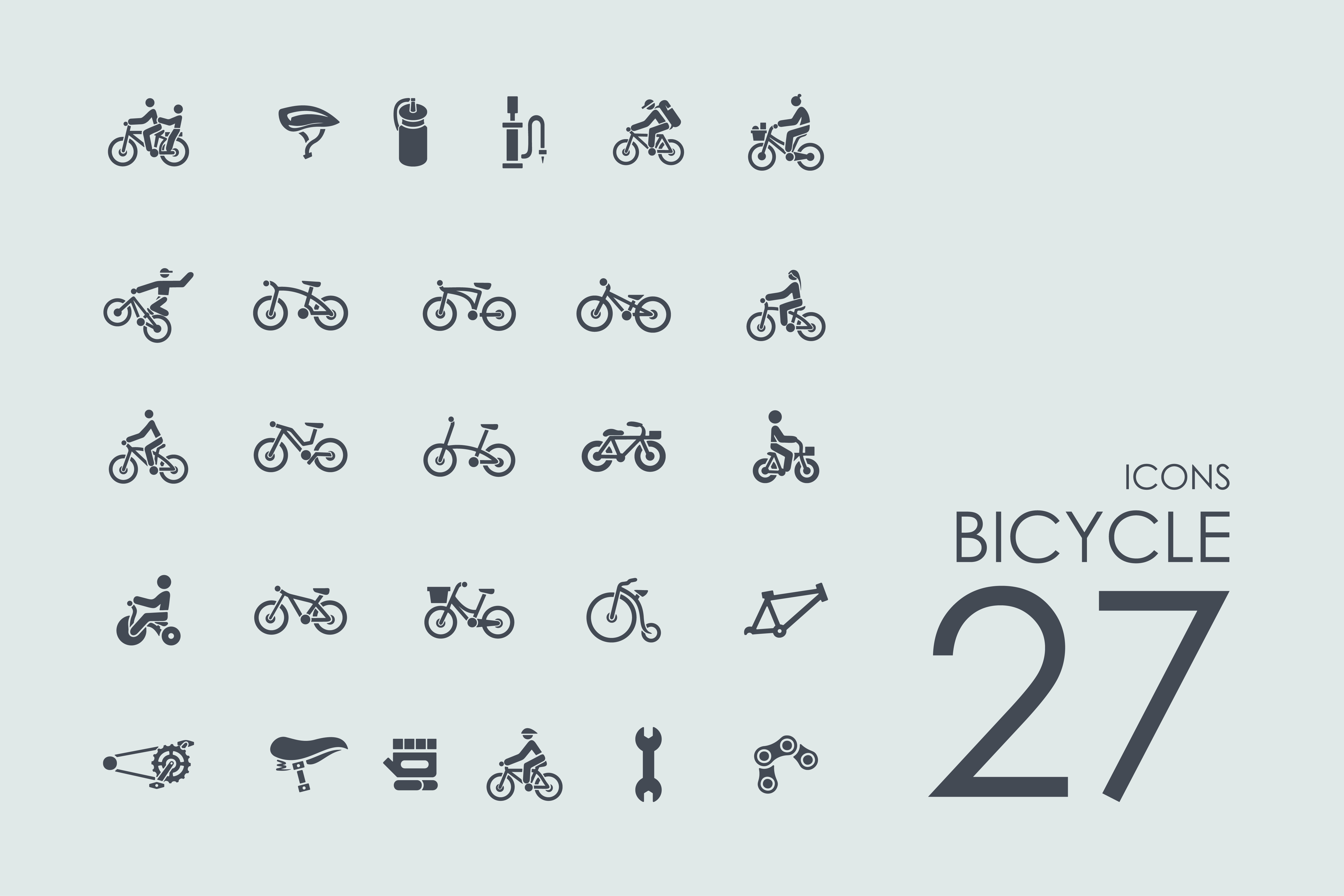 27 Bicycle icons, an Icon by Palau