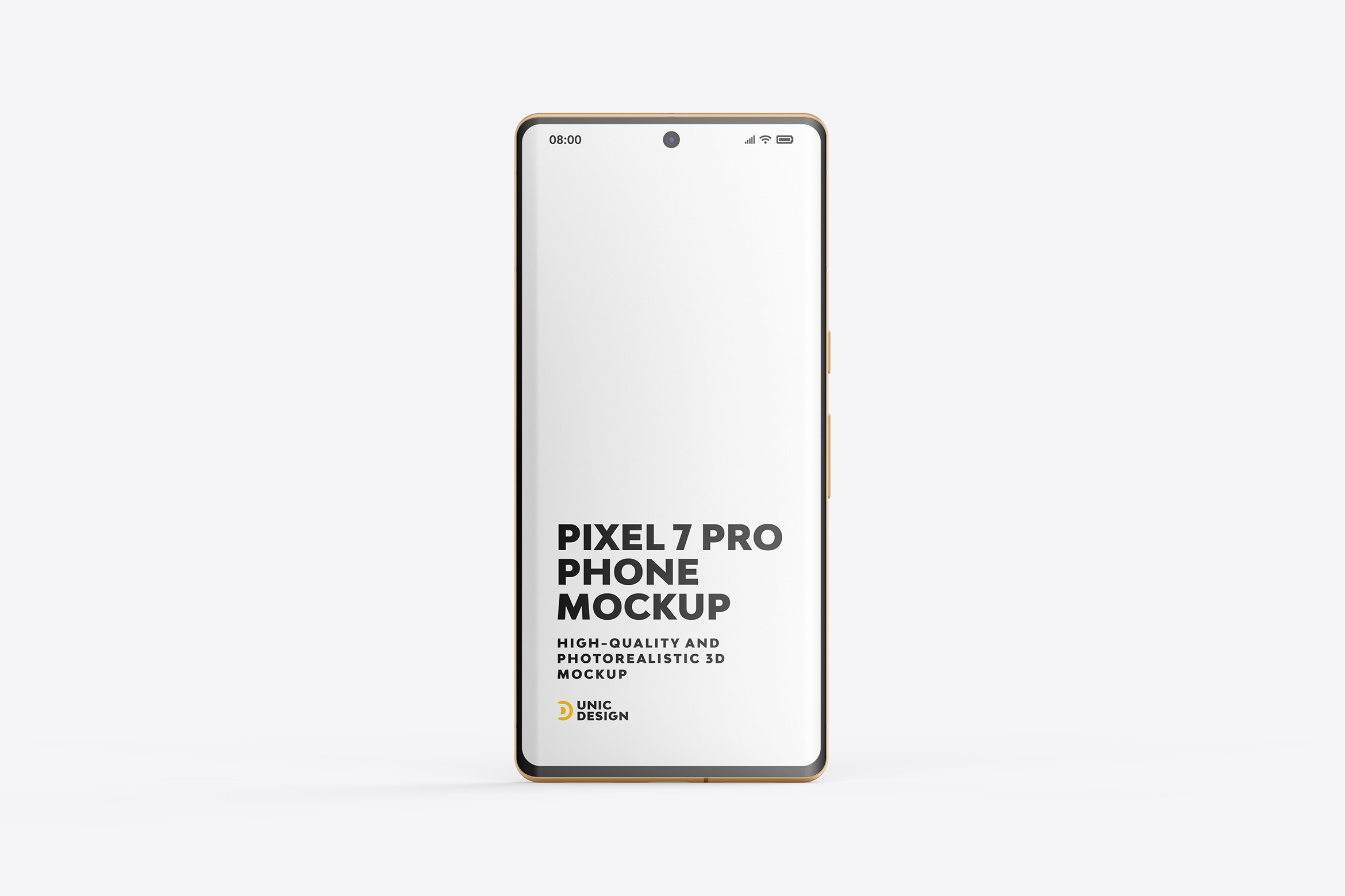 Pixel 7 Pro Phone Mockup, an Android Mockup by UnicDesign