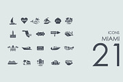 21 Miami icons, an Outline Icon by Palau