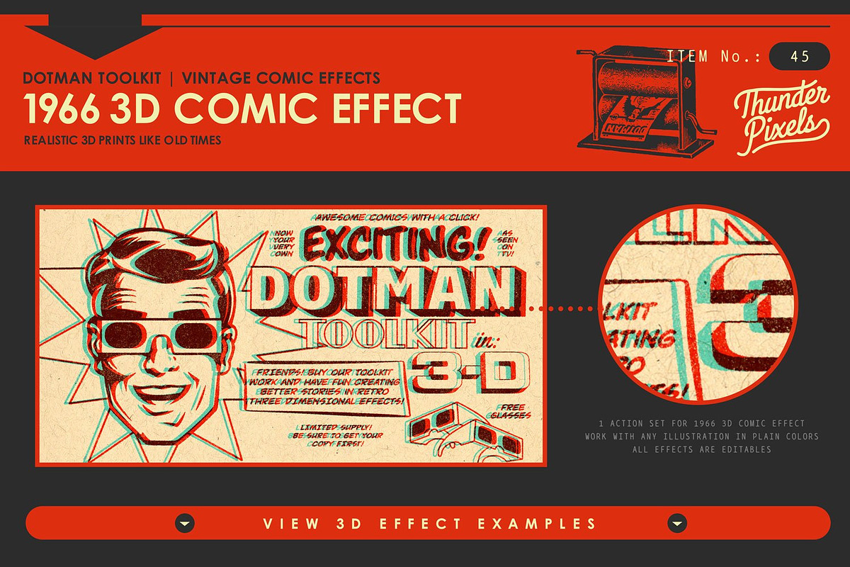 DotMan ToolKit Vintage Comic Effects, an Action Add-On by Thundr Co.