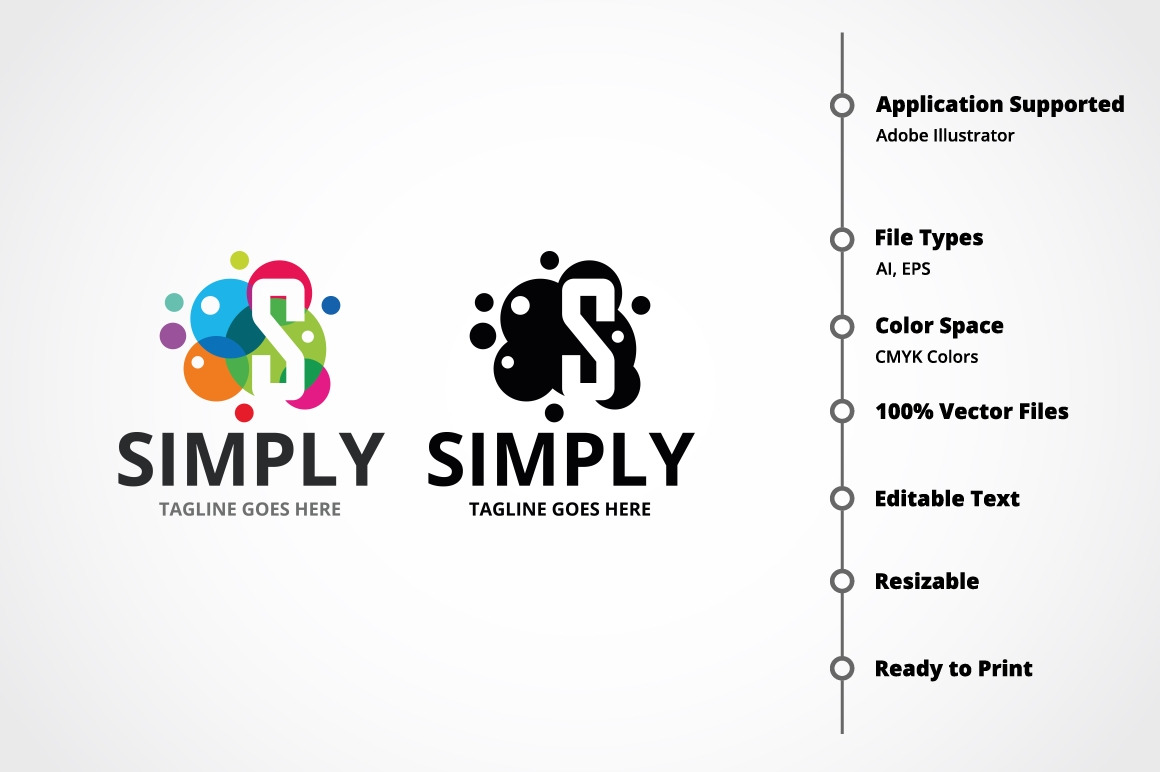 Letter S - Simply Logo | Branding & Logo Templates ~ Creative Market