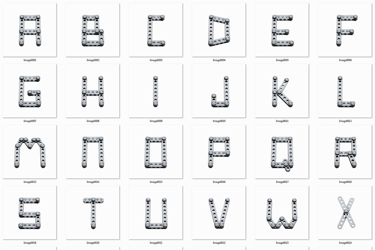 Construction Kit 3D Lettering, a Background Graphic by TVartworks