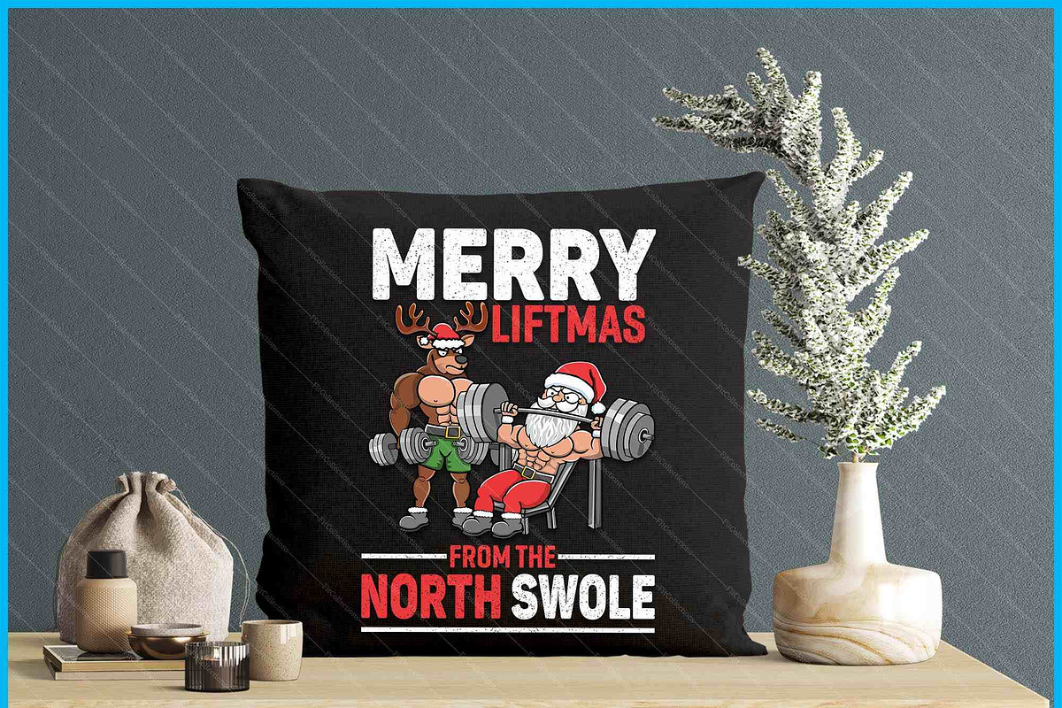 Merry Liftmas Santa Weightlifting SVG
