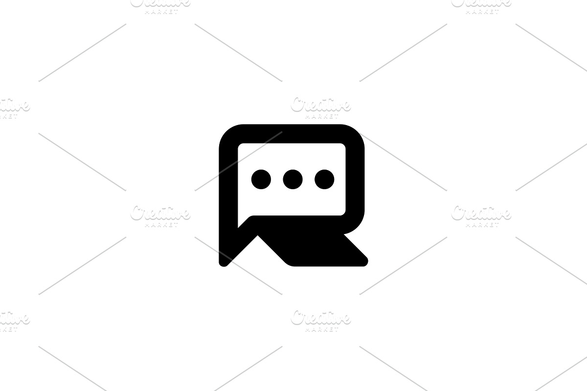 Letter R Chat House Home Logo, a Branding & Logo Template by ...