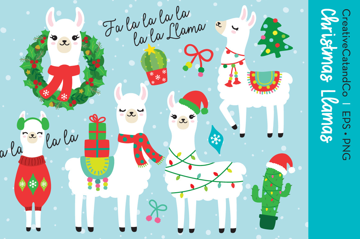Christmas Holiday Llama Illustration, an Animal Illustration by ...