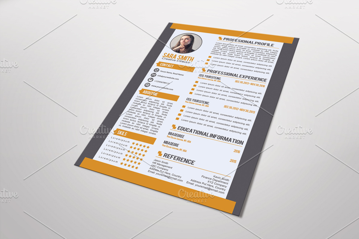 Enoxia Resume Template, a Resume Template by Dueza.Com