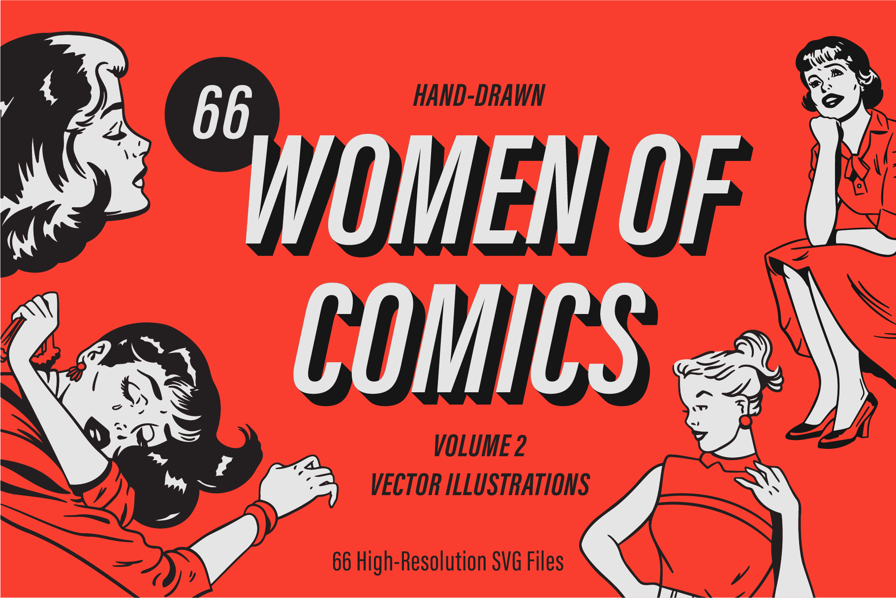 Women of Comics Illustrations V2, an Illustration by FM Era Studio ...