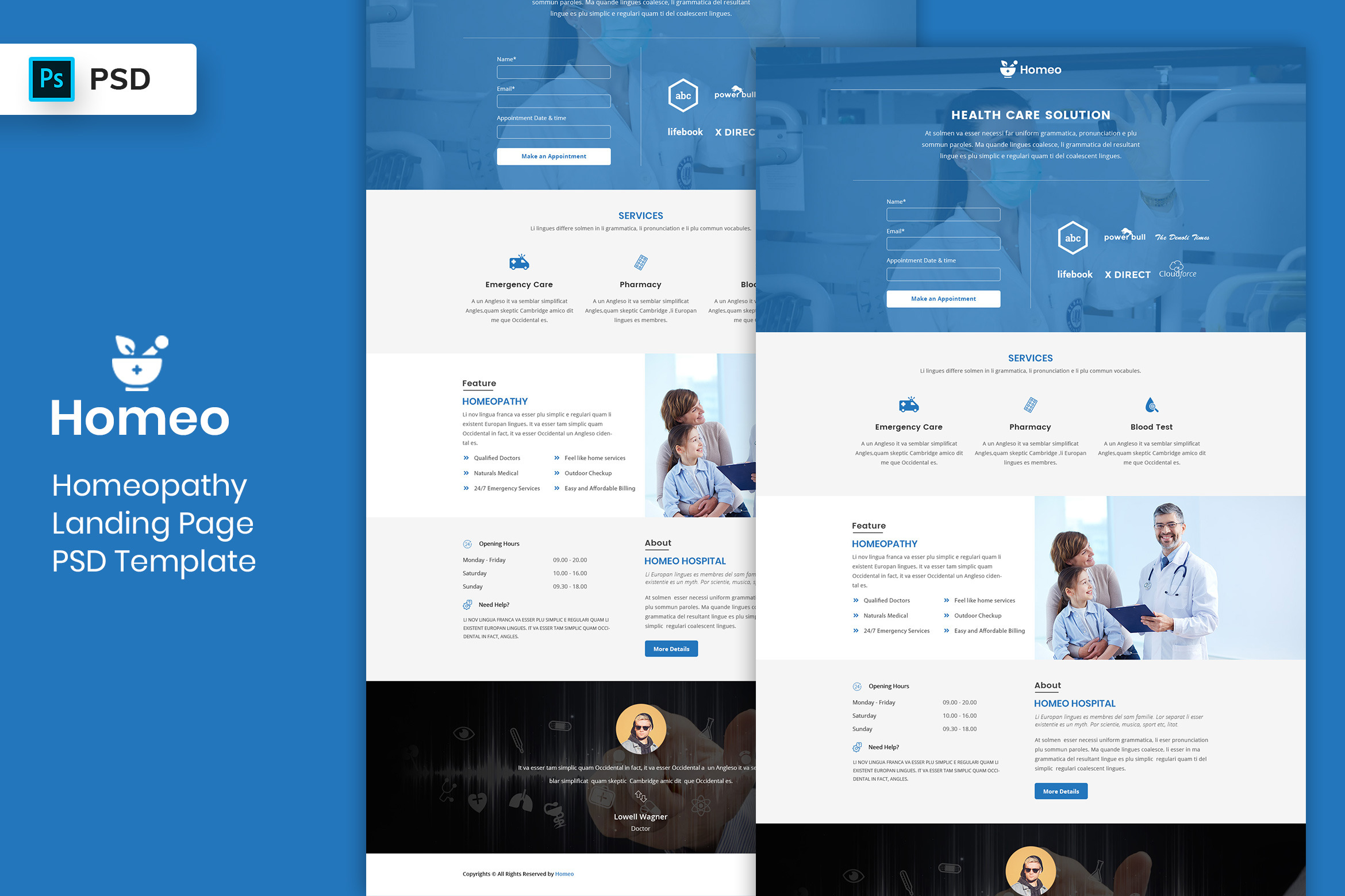 Homeopathy Landing Page Template, a Landing Page Template by 3djagan