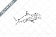 Great Hammerhead Shark SVG, an Illustration by patrimonio