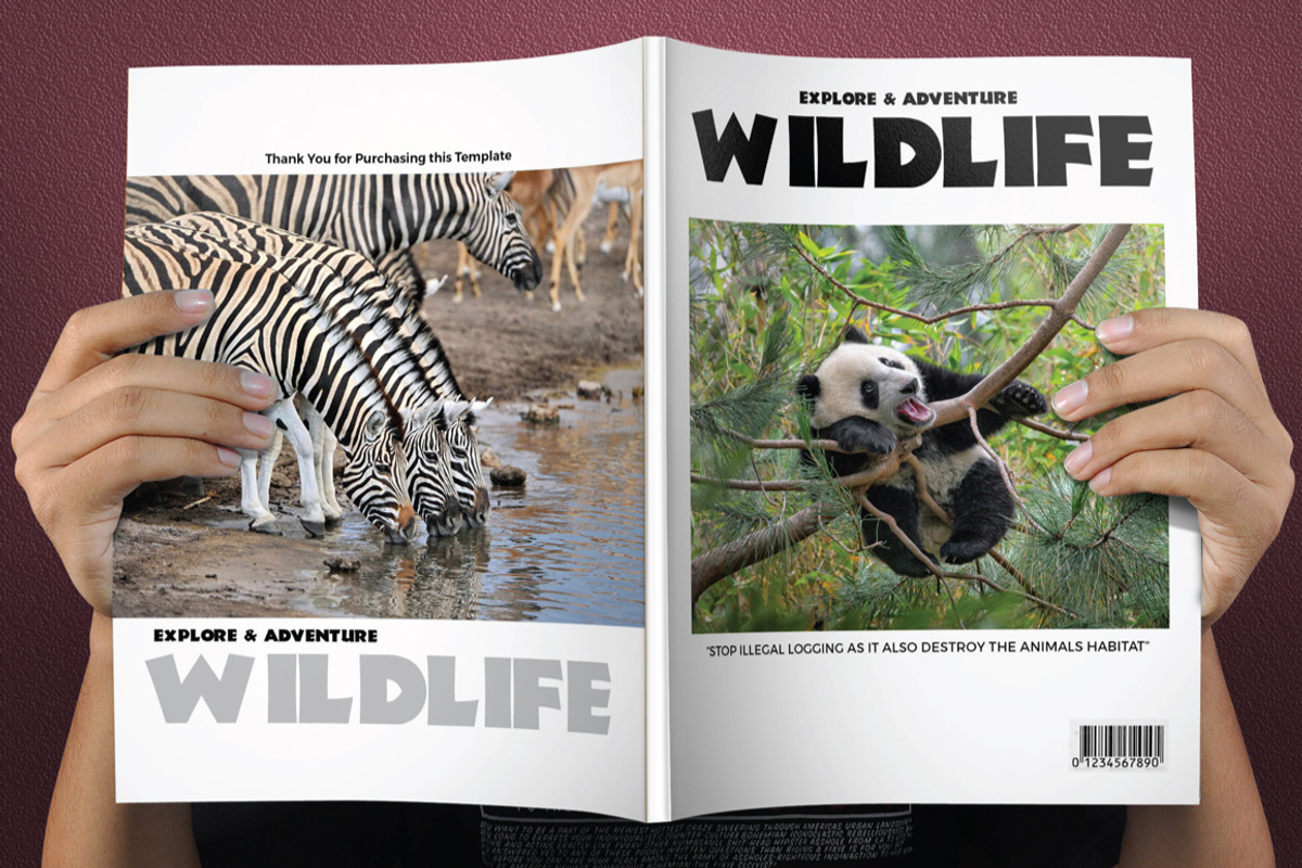 Wildlife Magazine Template, a Magazine Template by voryu